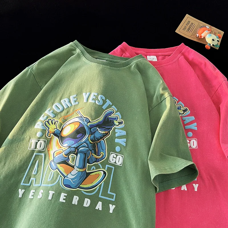 HIC Custom Puff Print T Shirt - 100% Cotton, 3D Foam