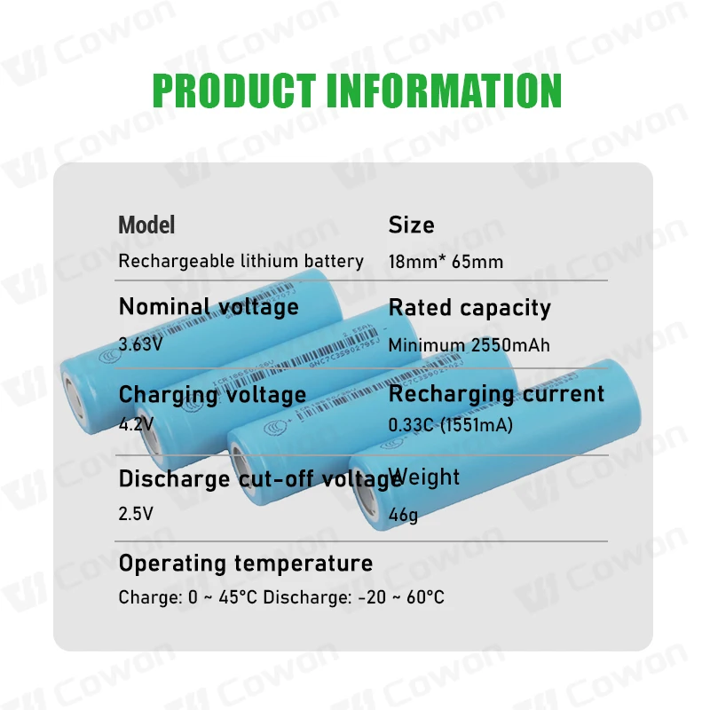 ICR INR18650-26V 18650 Battery - 2000mah Rechargeable Li-ion