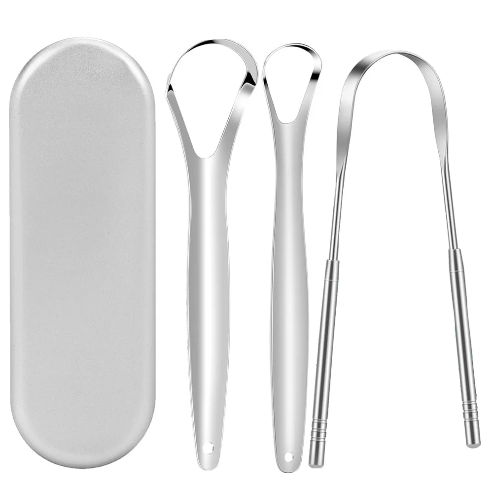 Stainless Steel Tongue Scraper Set For Mouth Cleaning - Oem | Wholesale
