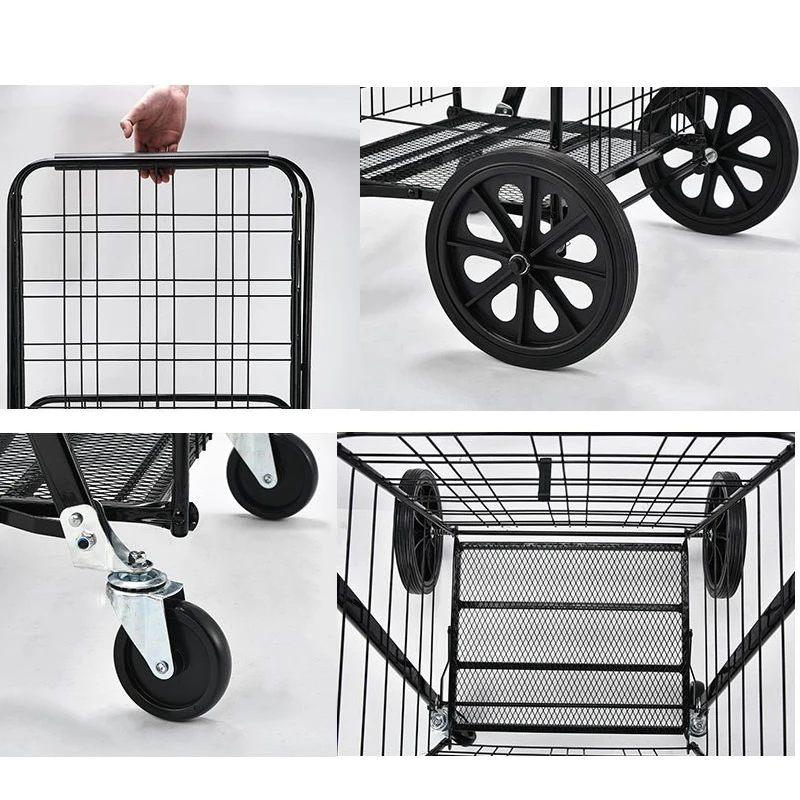 Wholesale Portable Folding Shopping Cart Trolley - Antirust Steel ...