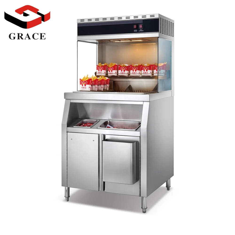 Fast Food Equipment 3 Size Freestanding Chips Dump Warming Station ...