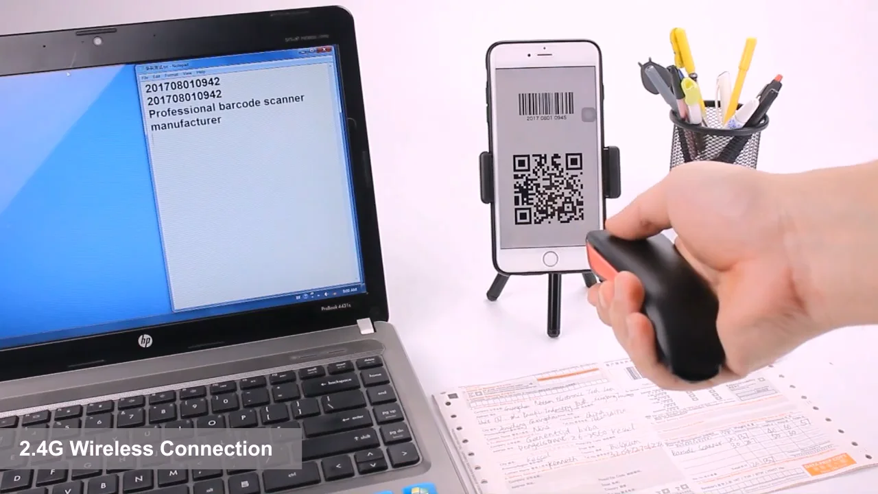 Netum C750 Mini Wireless Barcode Scanner Portable 1d 2d Blue Tooth Qr ...