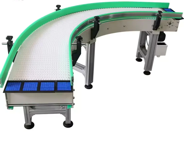 Belt Conveyor Line 90 Degree Circular Conveyor Belt Turning Curved Conveyor
