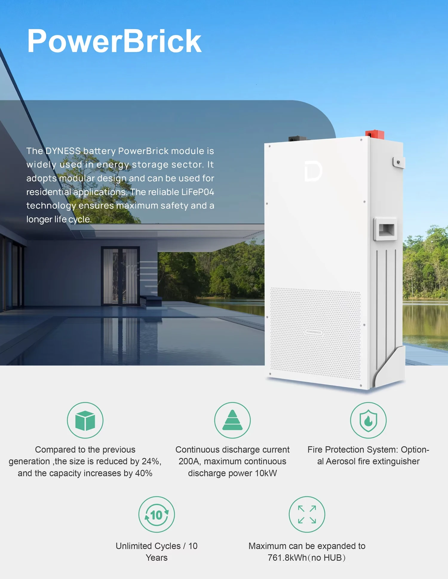 Dyness Powerbrick 15 Kva Lithium Battery Home Energy Storage 15kwh ...