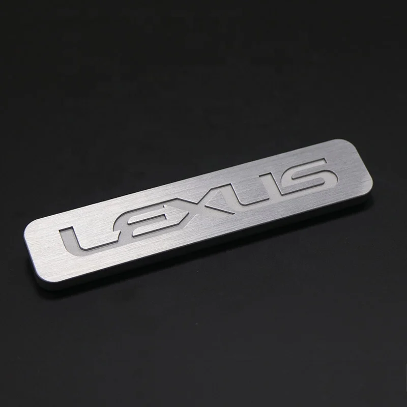 Custom Brand Name Logo Debossed Engraved Aluminum Signs