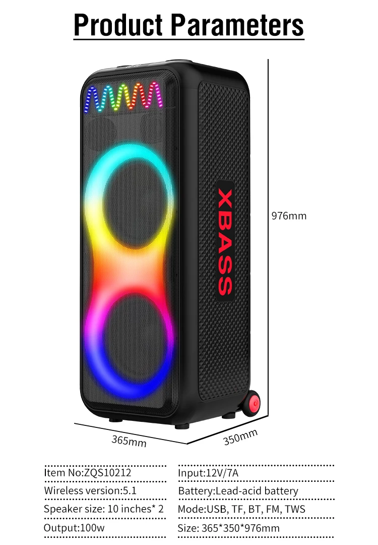 SING-E Outdoor 3D Surround Woofer Party Gaming 10 Inch Wireless ...