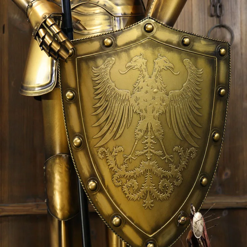 Antique Life Size Knight In Armor Statue Metal Iron Warrior Sculpture ...