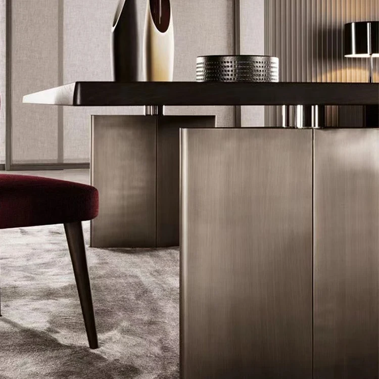 Italian Designed Stainless Steel Table Legs for Dining