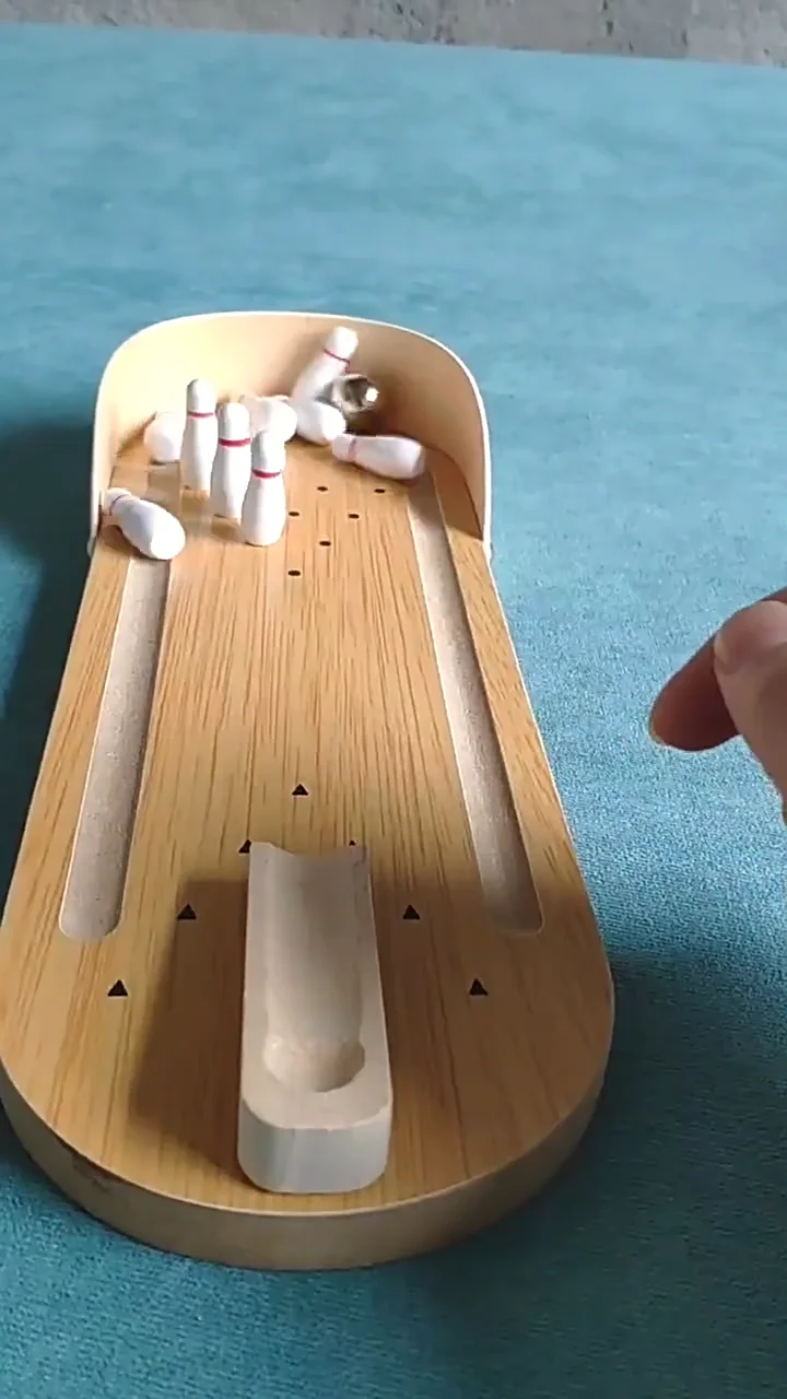 2023 New Mini Indoor Bowling Board Toys Wooden Sports Games Set Toy ...