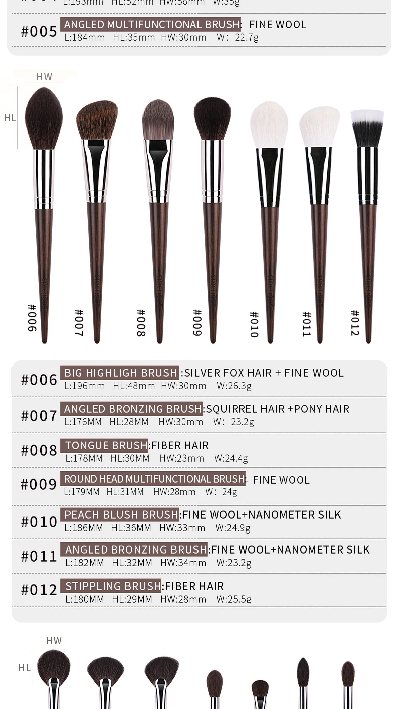 Chichodo Makeup Brushes - Luxury 41pcs Set with Custom Logo
