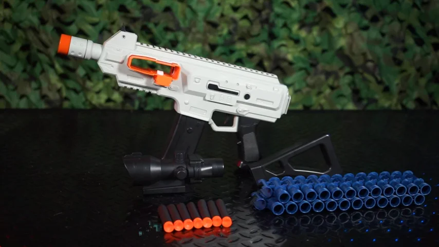 Ak Toy Gun Blaster With 30 Dart Clips Automatic Electric Repeating ...