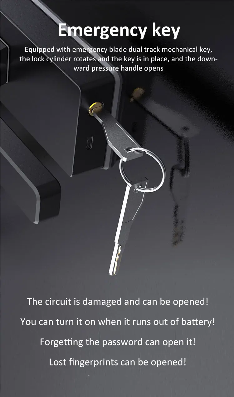 Smart Office Frameless Glass Door Lock - Secure & Convenient