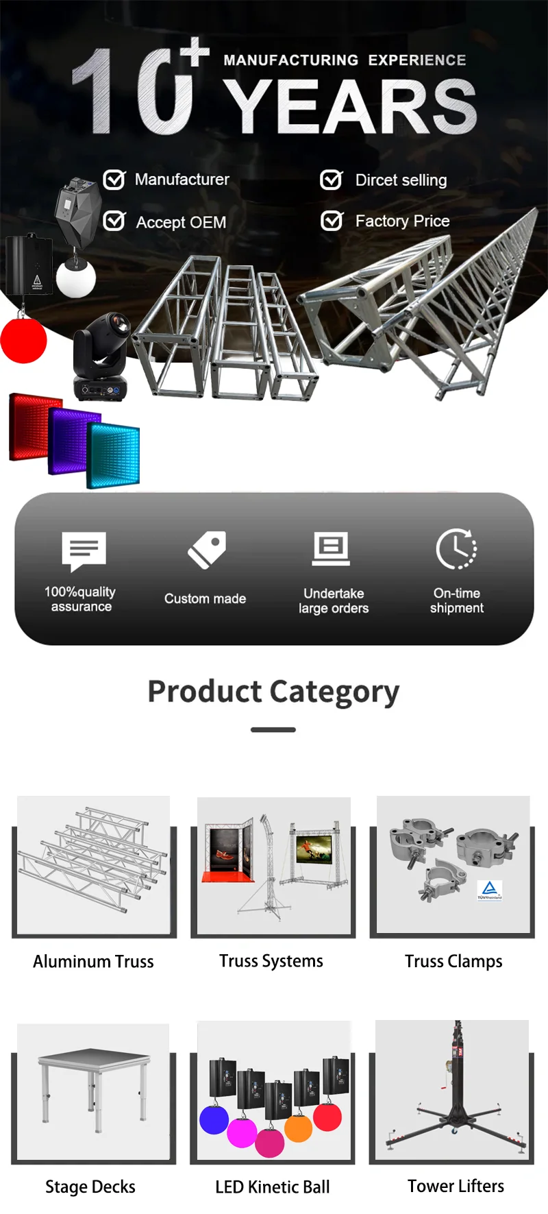 LED Screen Display Truss Led Screen Wall Ground Support Stand Truss ...