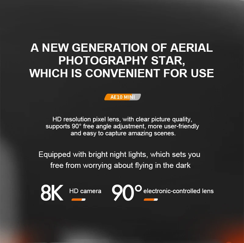 New 2023 AE10 Brushless Mini GPS RC Folding Drone Optical Flow ...