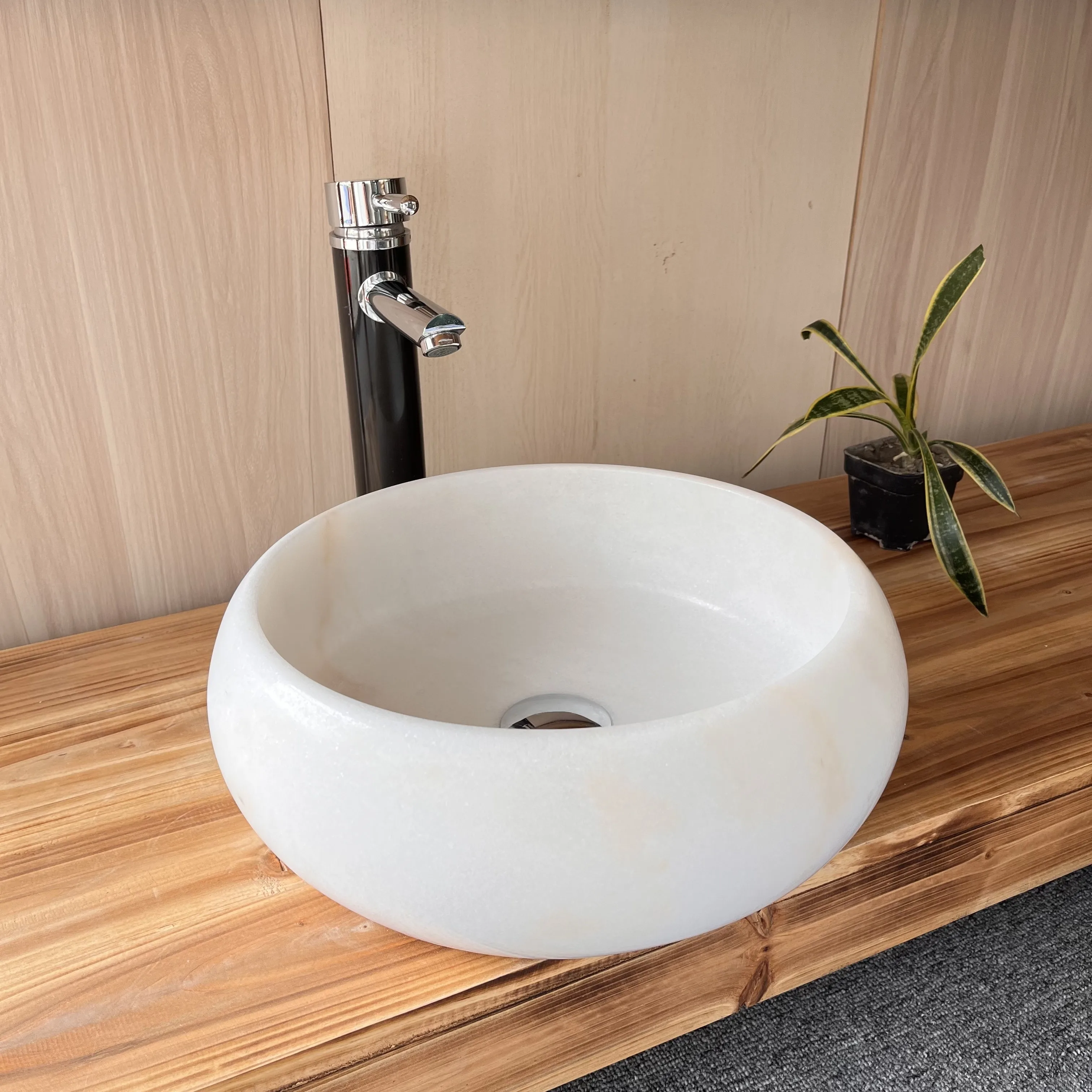 Cararra White Countertop Sink,Bathroom Vanity Basin Polished Surface ...