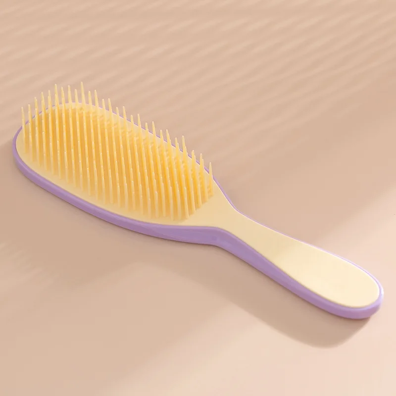 Custom Logo Plastic Anti-static Hollow Out Detangler Hair Brush For ...