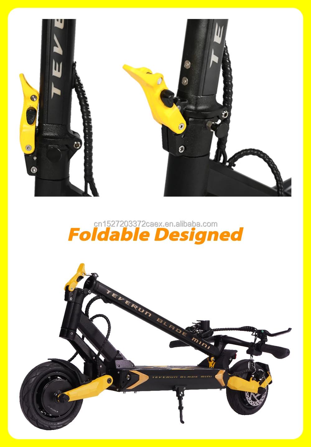 New Teverun Blade Mini Pro 48v 18.2ah 55kmh Electric Scooters With ...