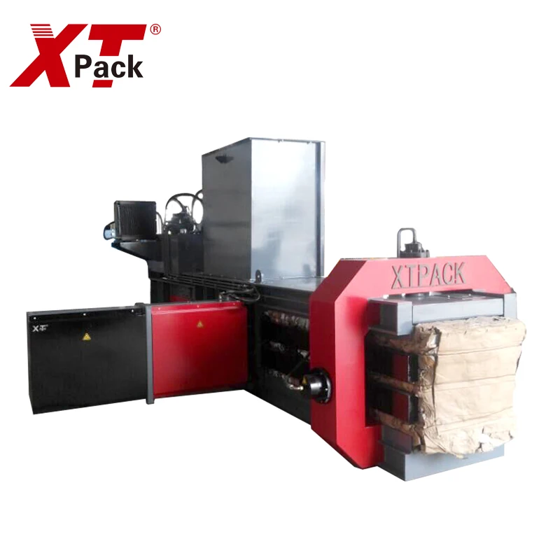 China XTpack hydraulic horizontal cardboard waste paper press baling ...