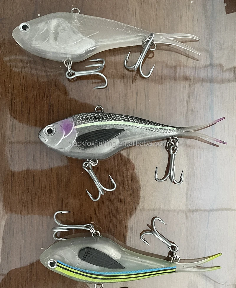 130mm/60g Vibe Seawater Tuna Vib Lead Vibration Bait Fishing Soft Vibe ...