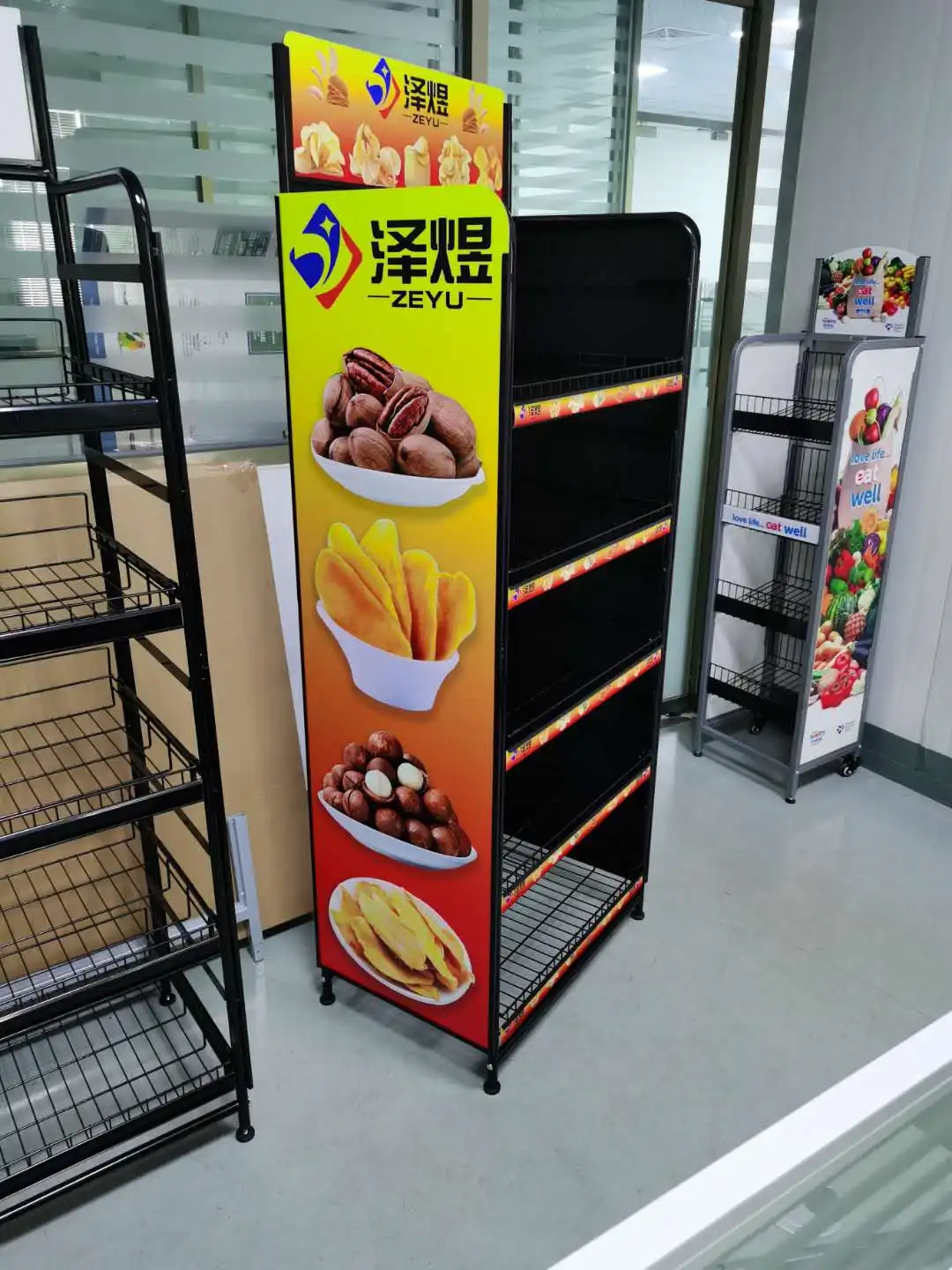 Floor Standing 5 Layer Potato Chips Metal Display Rack For Sale - Buy ...