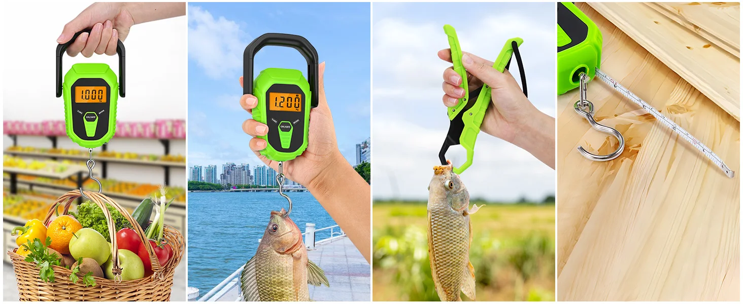 Hanging Fish Weight Scale 110lb/50kg Waterproof Digital Fish Scale with ...