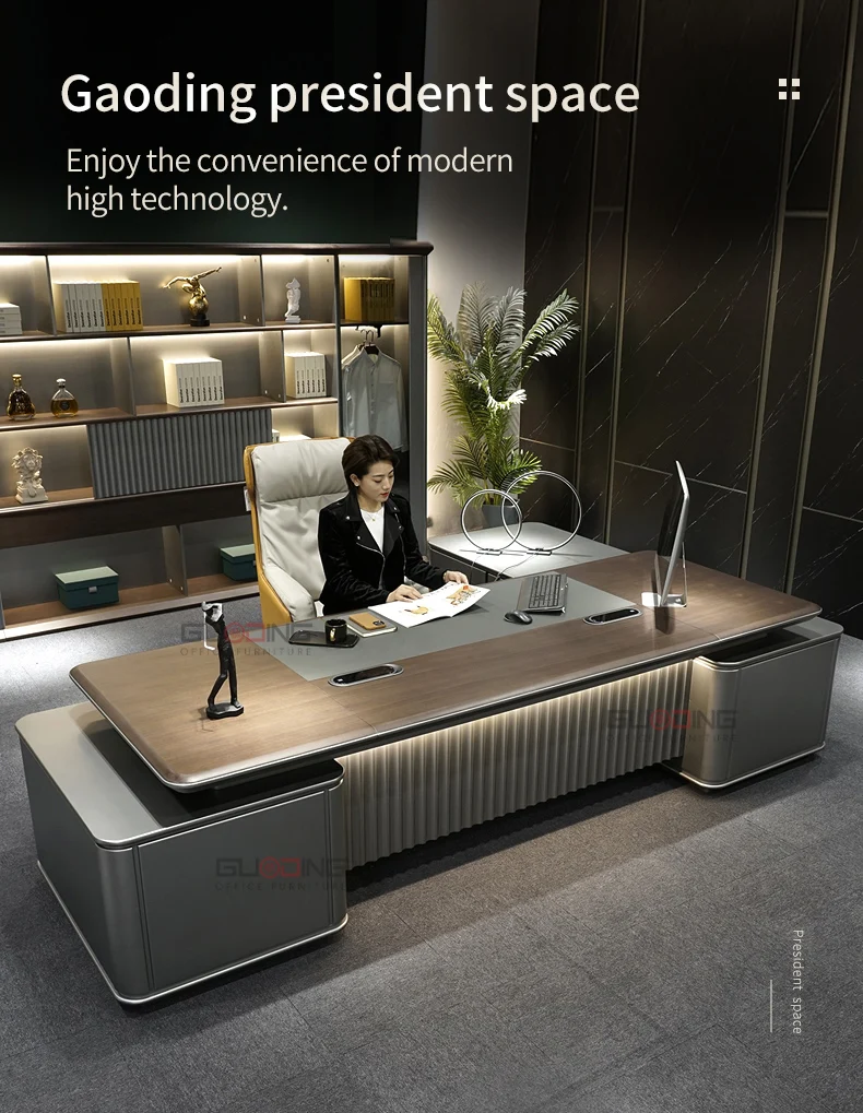 Led Modern Luxury Commercial Organizer Office Executive 2.8m Ceo Office ...