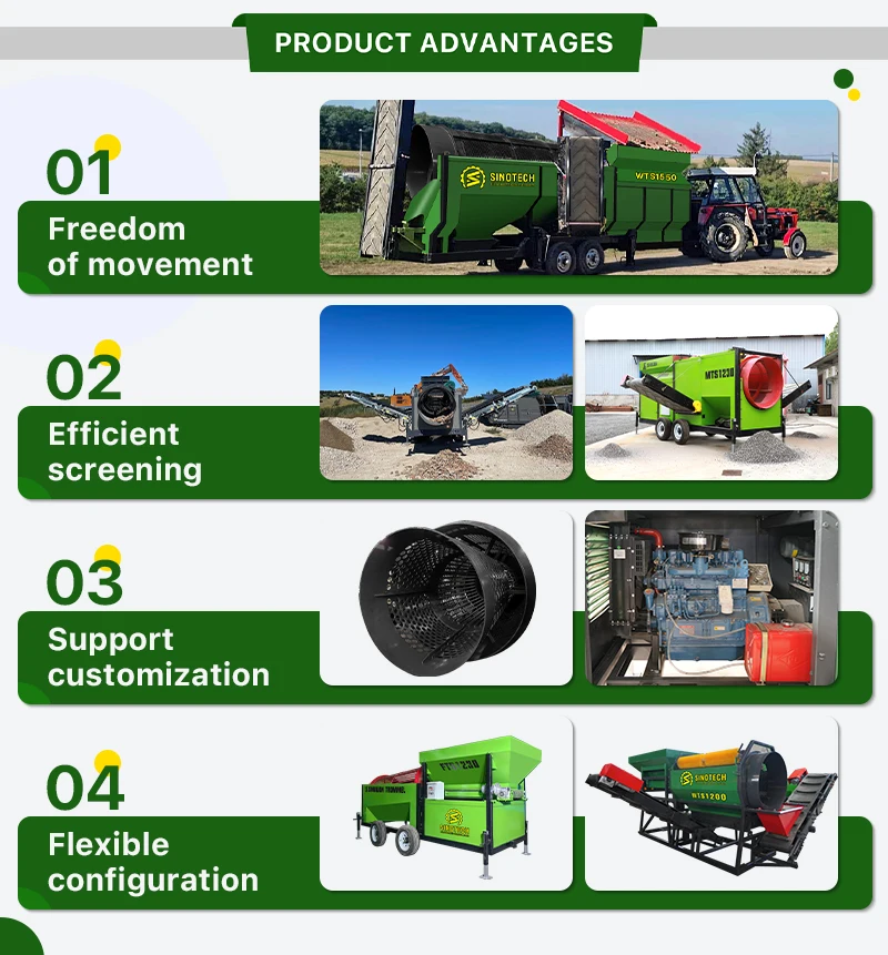 Mobile Trommel Screener for Compost & Waste - Efficient Drum Screen ...