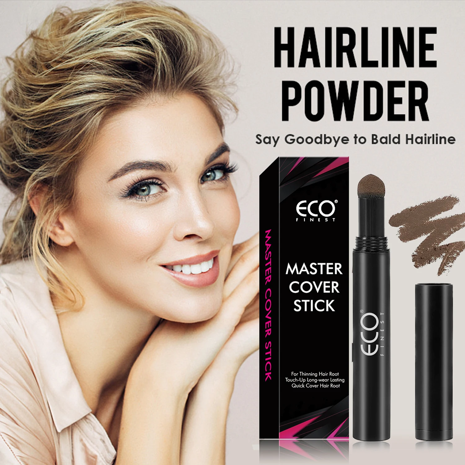 Waterproof Hair Shading Filler Powder Coffee Hairline Powder Stick For ...