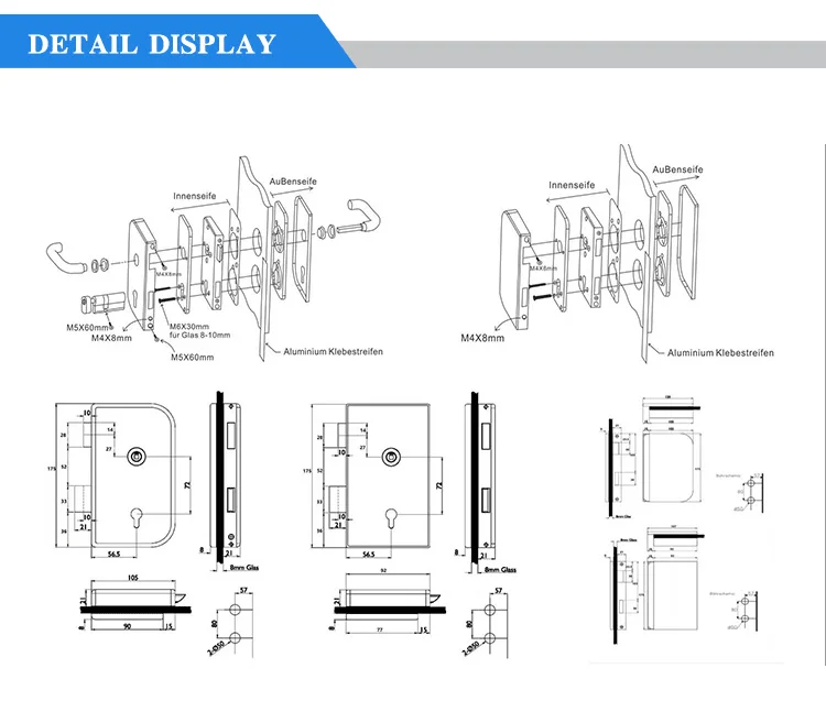 Frameless Glass Hardware Frameless Glass Floor Spring Glass Door ...