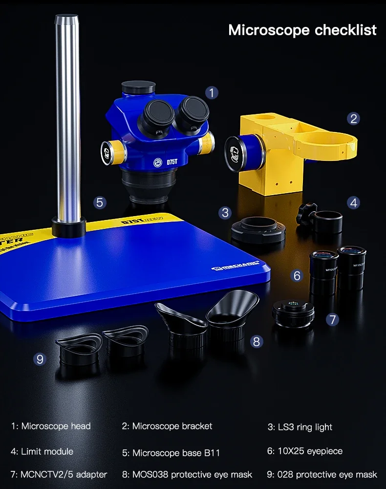 MECHANIC D75T-B11 Stereo Microscope - 500X Magnification