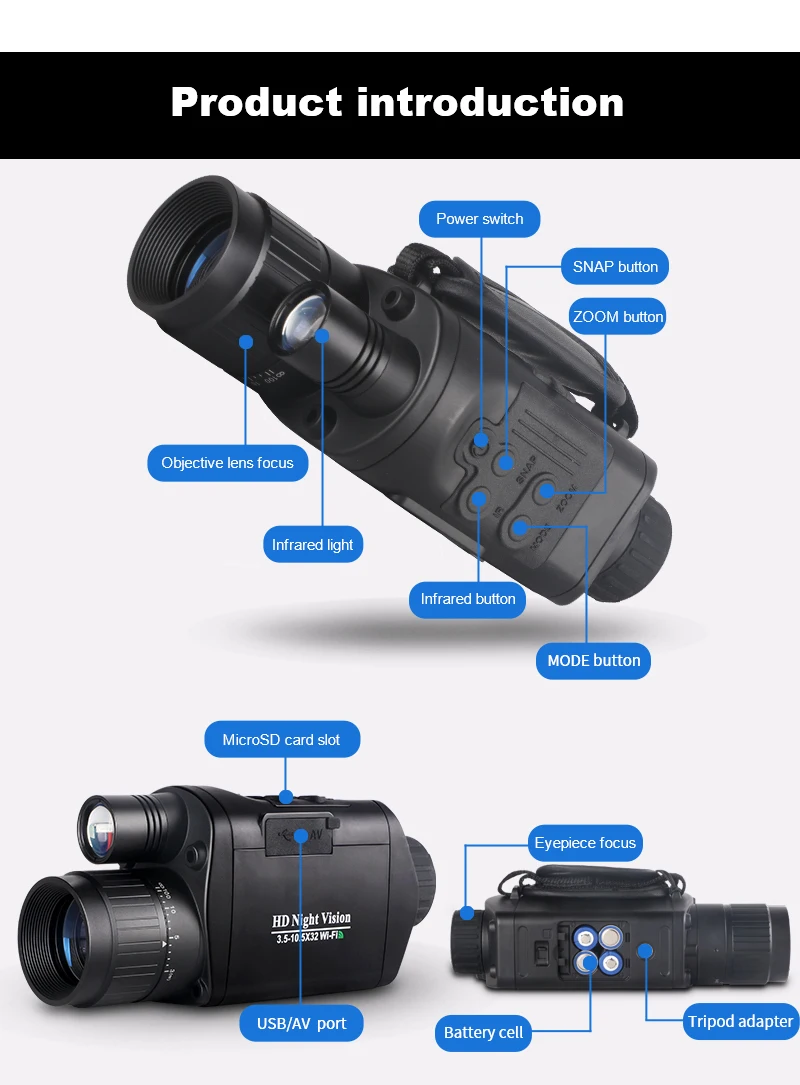 1000 Feet Nohawk Night Devices Thermal Scope Night Vision Hunting ...
