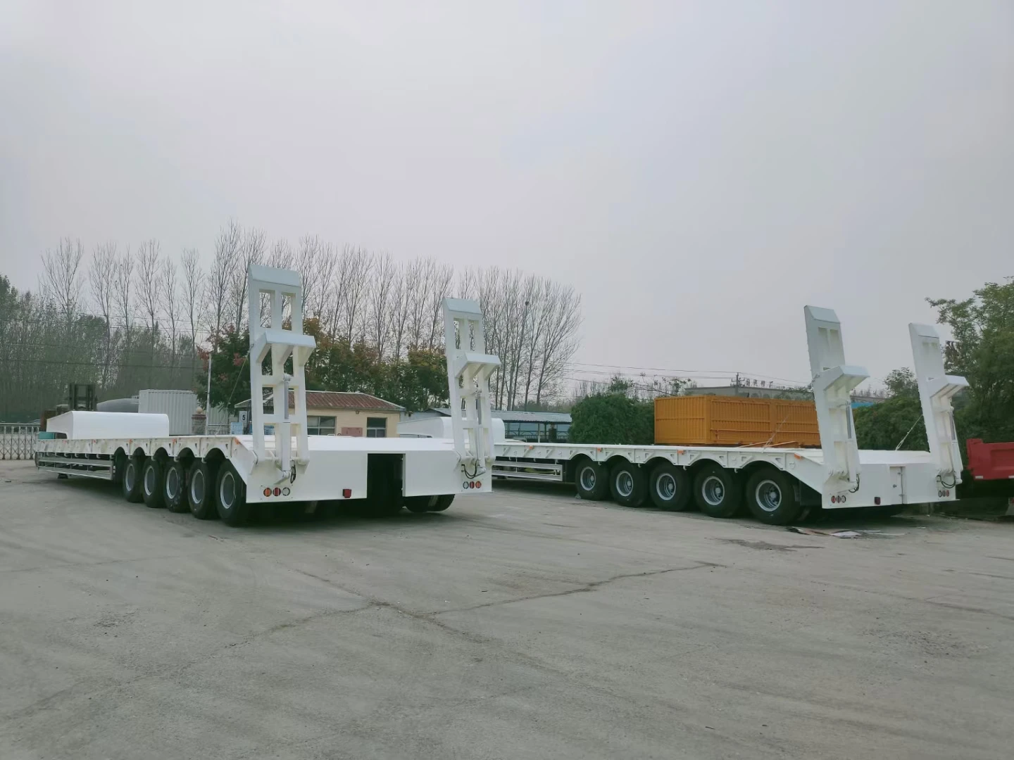 5 Axles Low Bed Truck Trailer For Heavy Equipment - Buy 120t Lowbed ...