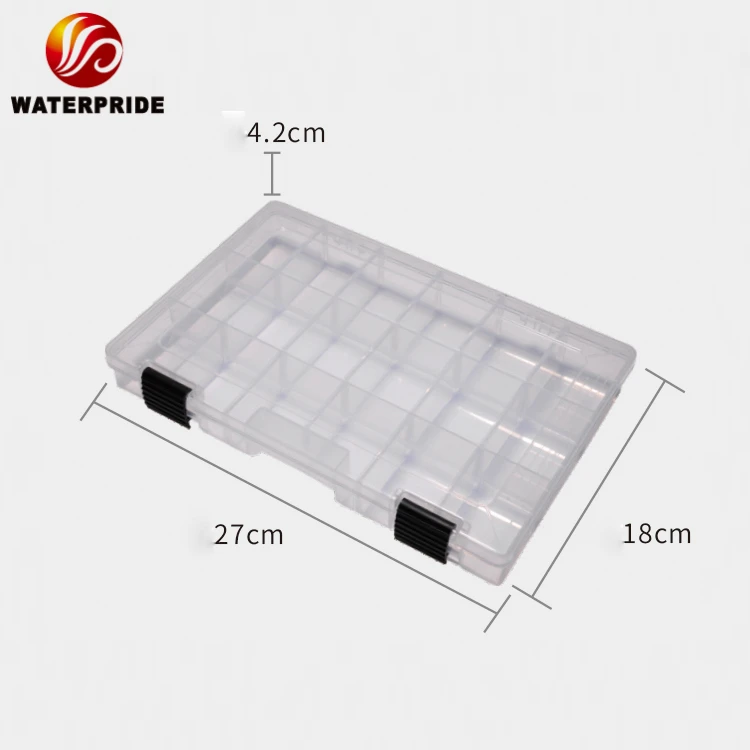 3700 Transparent Fish Lure Storage Box with Adjustable Dividers