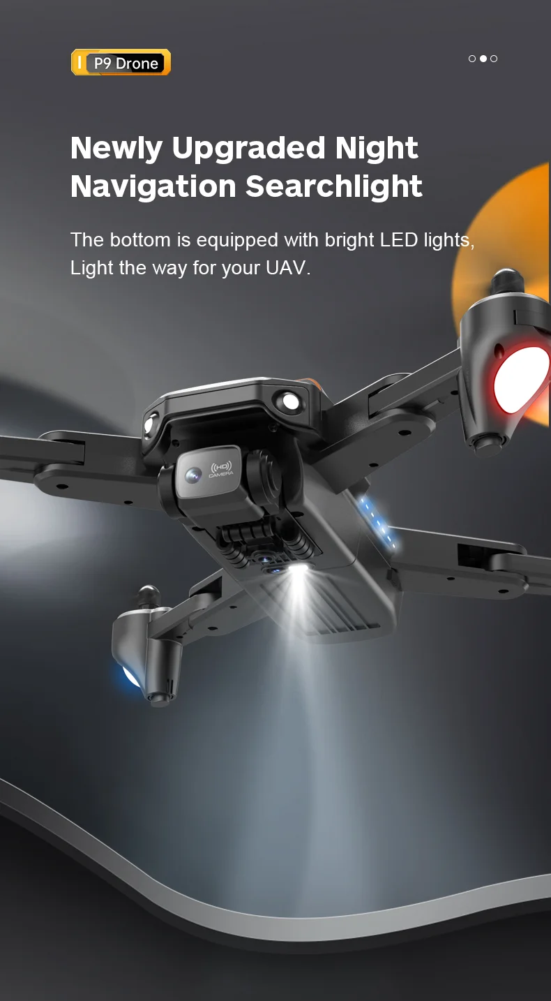 P9 Drone - 8K Dual Camera, 360 Obstacle Avoidance Quadcopter