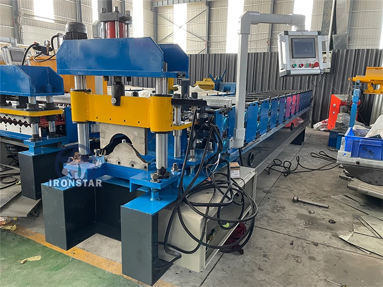 metal Metal Roof Ridge Cap Roll Forming Machine Color Steel Roof Sheet ...