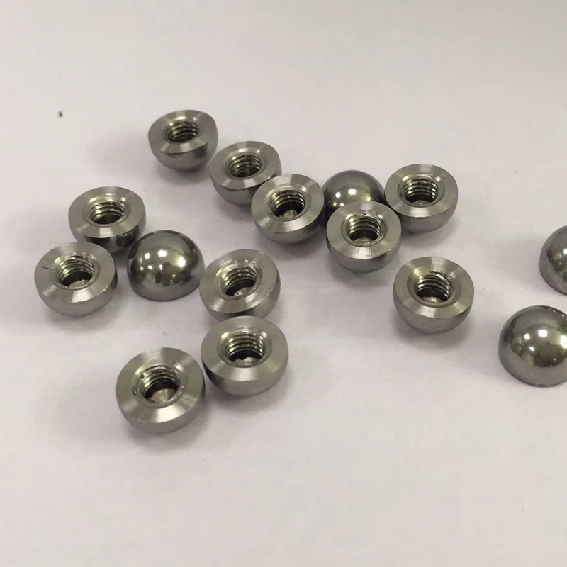 Customized Solid Tapped Threaded Half Stainless Steel Hemisphere with ...
