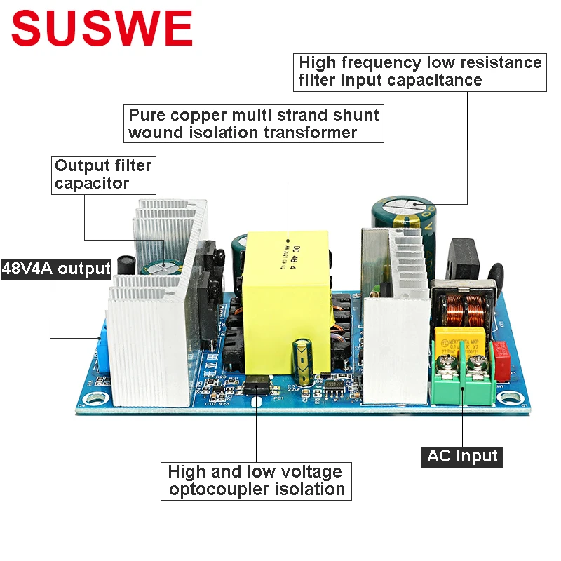AC-DC Switching Power Module 48v200w High Power Switching Power Board ...
