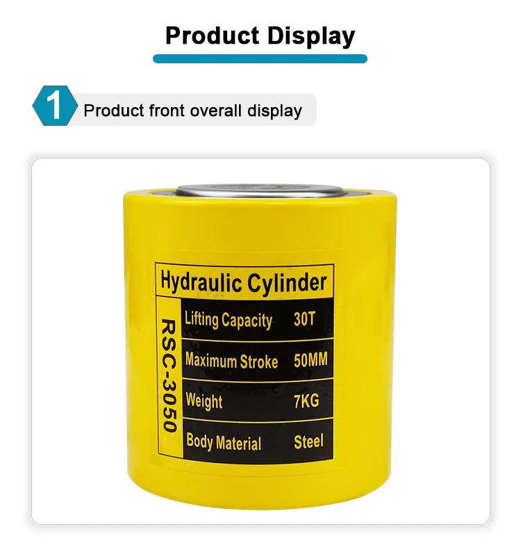 RSC-3050 Portable Hydraulic Jack - 30ton Single Acting Cylinder