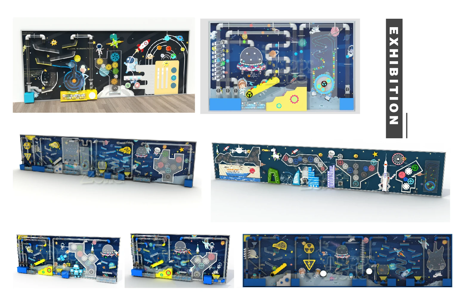 Interactive Wall Ball Panels - Educational Fun for Kids