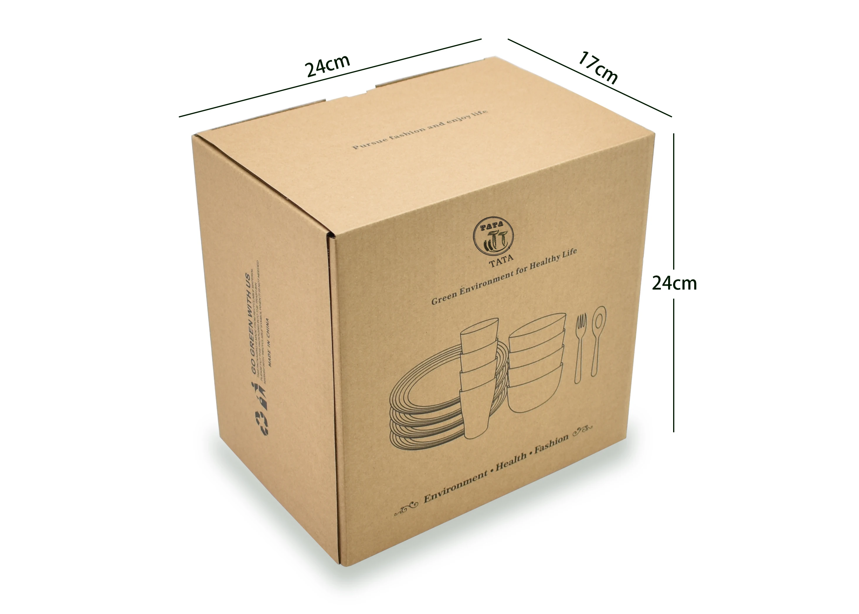 Custom Box Packed Fiber Children's Tableware 6 Dinnerware Sets Kids ...