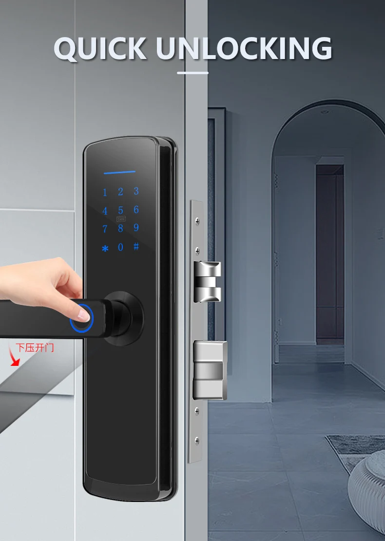 Smart Lock Biometric Intelligent Electronic Fingerprint Smart Lock Door ...
