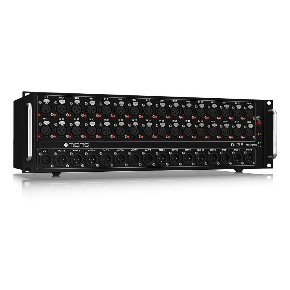 Midas DL32 Stage Box for M32 Mixer - 32 Inputs & 16 Outputs Sound Equipment