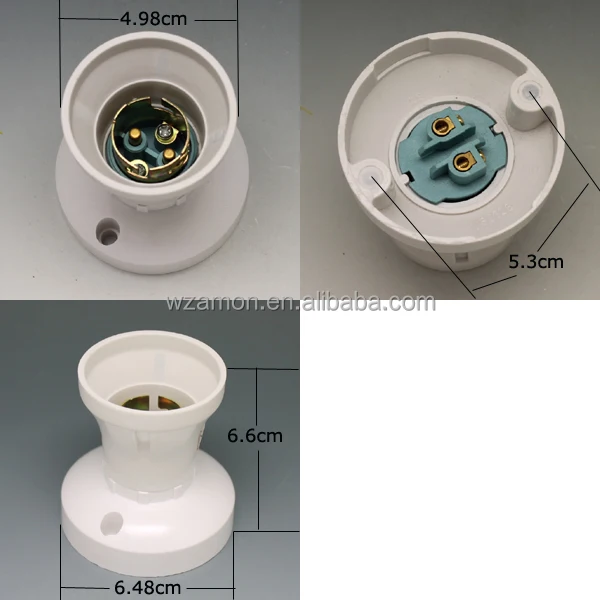 Straight Batten White Bakelite B22 Lamp Holder Base For Led Light - Buy ...