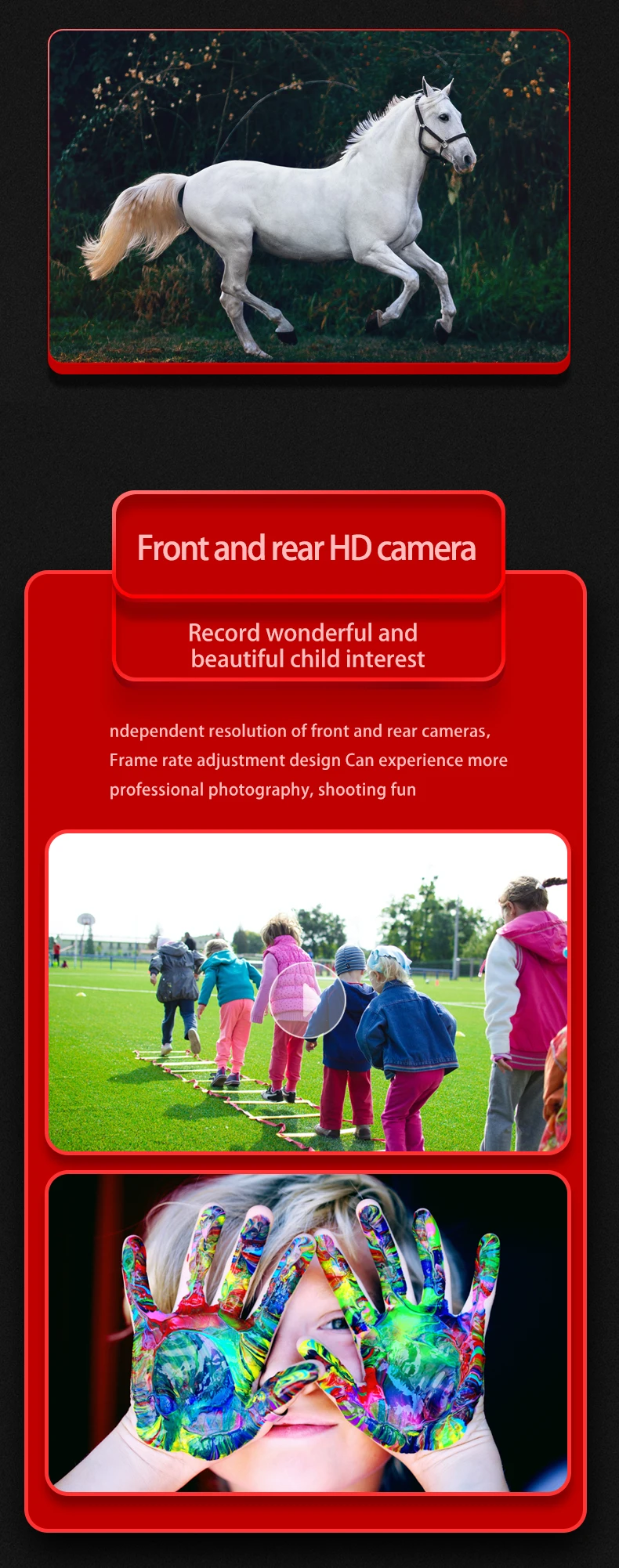 D6pro Kids Camera - 4K Mini SLR with 20X Zoom & Smiley Capture