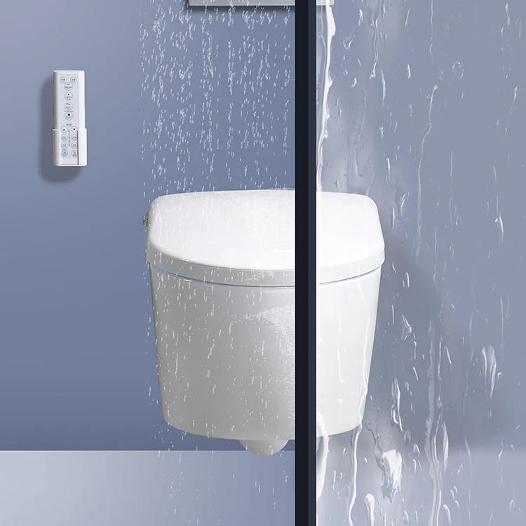 Modern Wall Hung Toilet Marble Luxury Bathroom Sensor Smart Electric ...