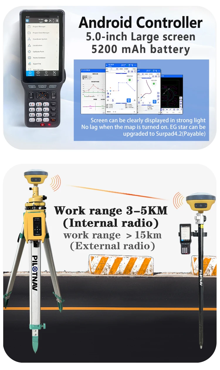 Top Quality Gps Gnss Rtk V200 Rtk 1408 Channles Imu Built-in Battery ...