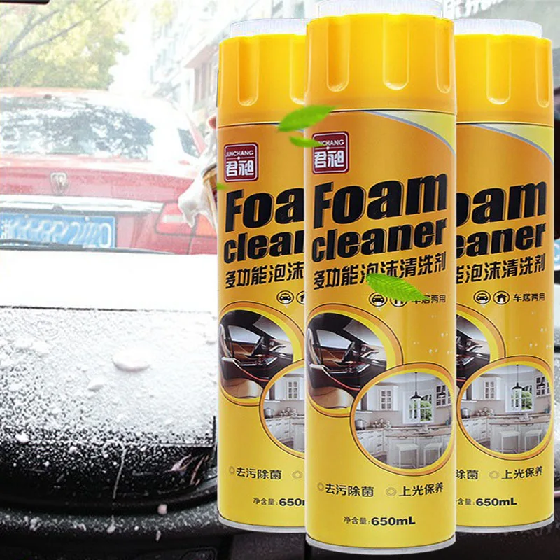 Factory Sale Car Leather Care Cleaner 650ml Car Foam Agent Car Interior Cleaning Foam Spray ...