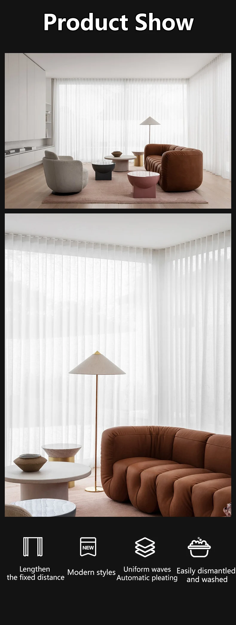 6ripple Fold Curtain S Wave Curtain Tape Curtain Track Accessories ...