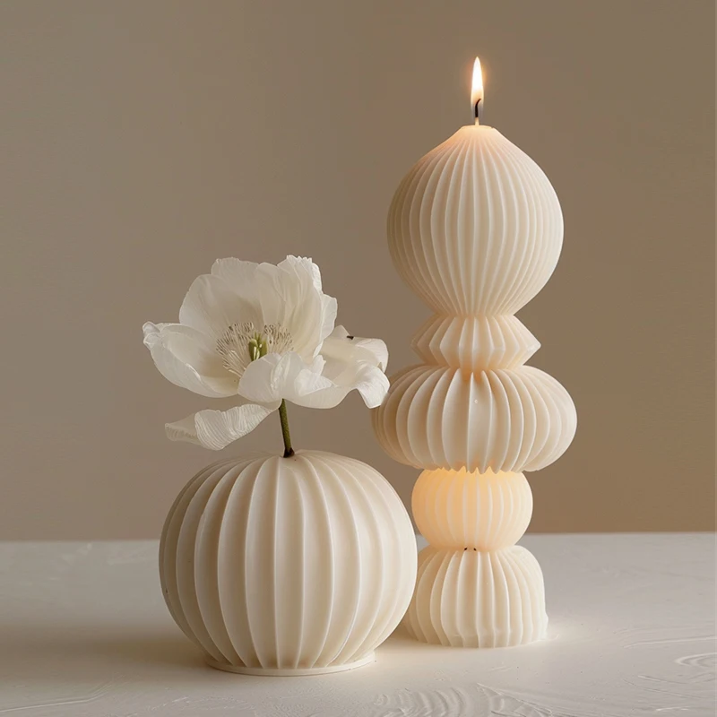 Dumo Custom Origami Round Candle Mold Silica Gel Spherical Mold Silica ...