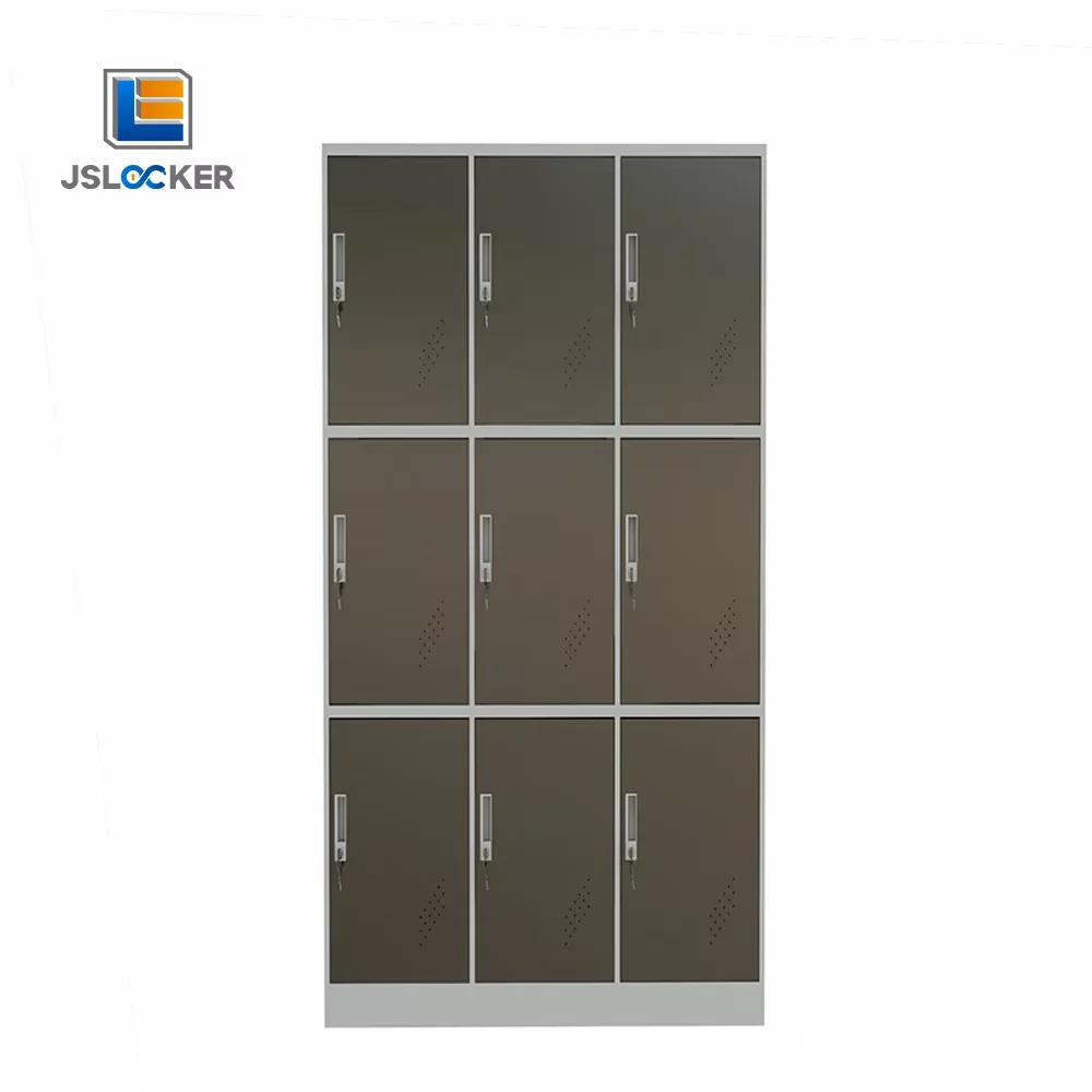 Modern Metal Locker Cupboard Steel Filing Cabinet 9 Door Locker ...